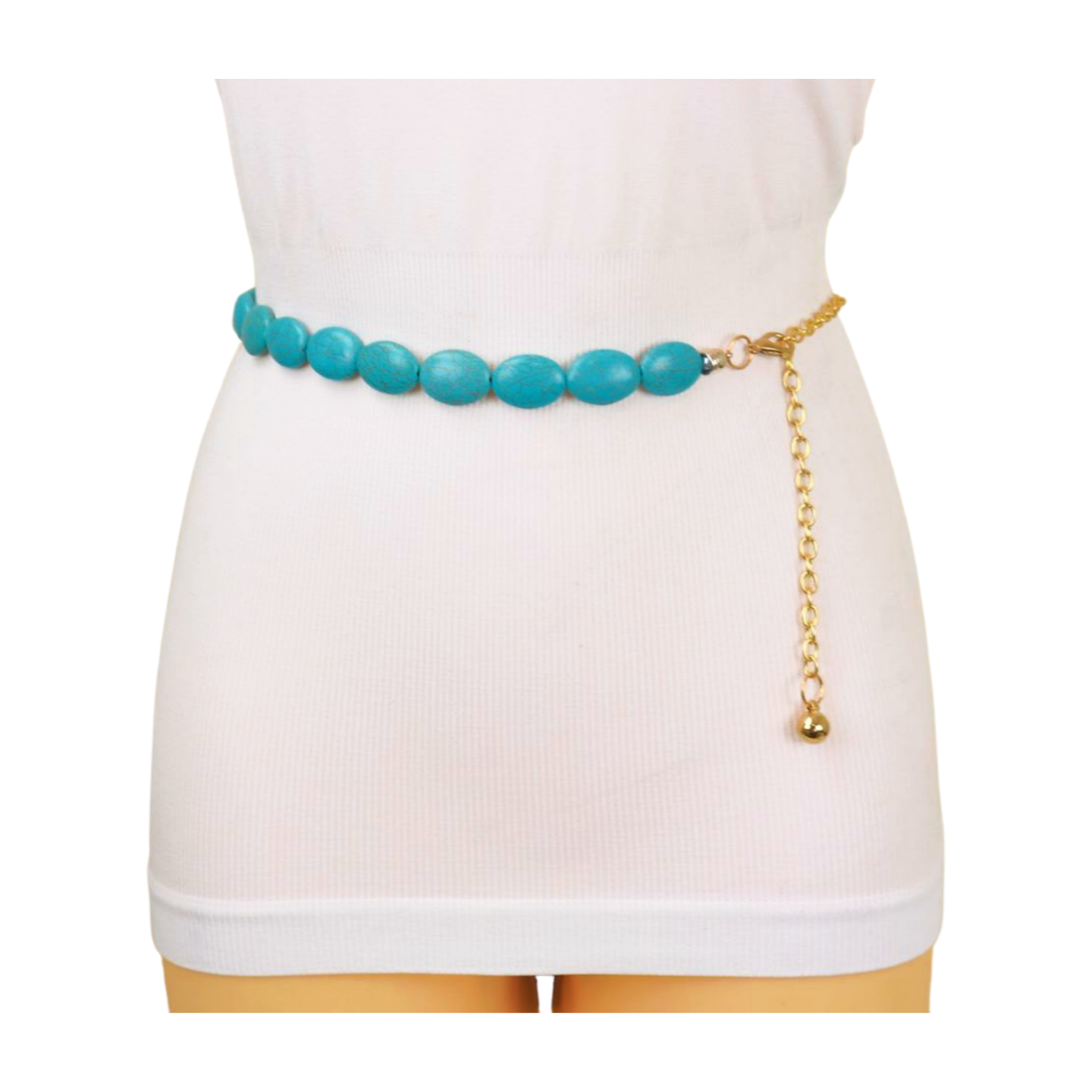 Women Cream White Braided Moroccan Fashion Belt Hip / Waist Medium 30 ...