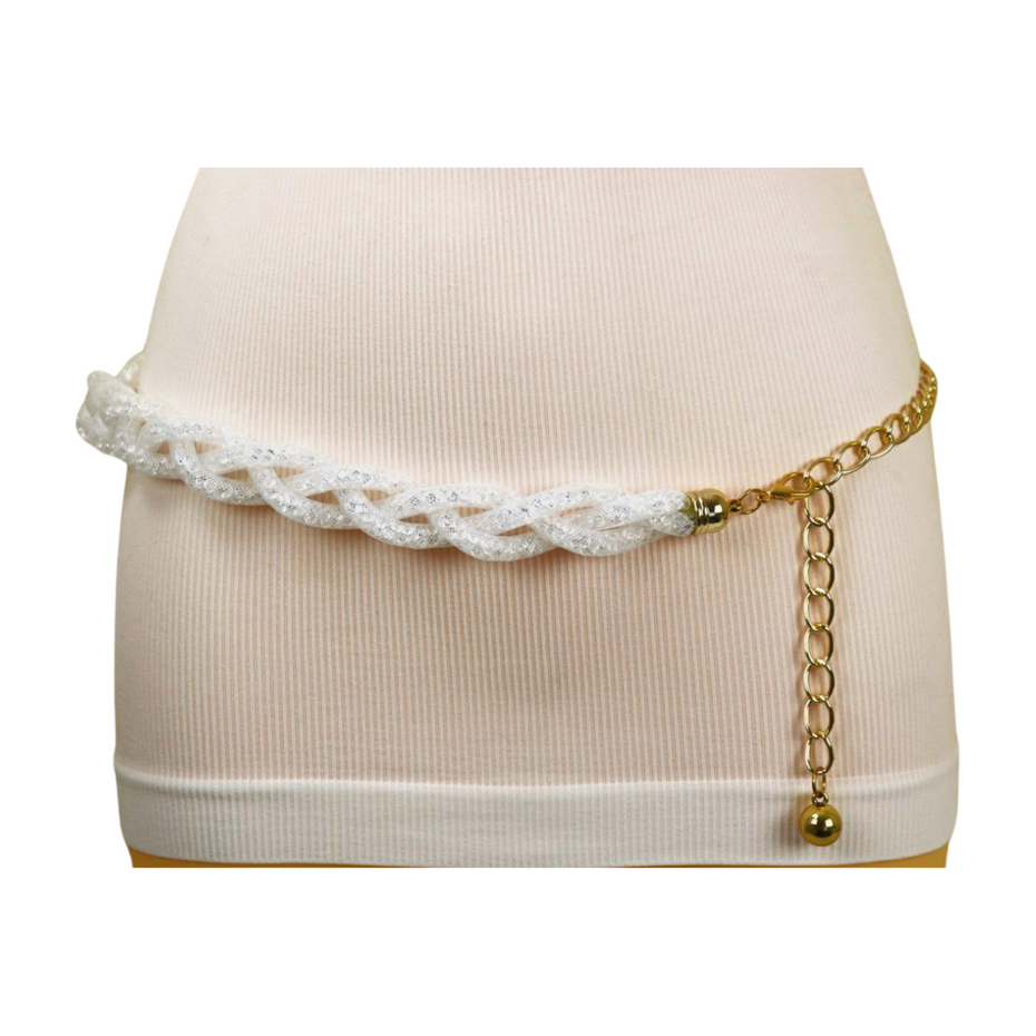 Gold Metal Chains Links 8 Strands Long Necklace – alwaystyle4you