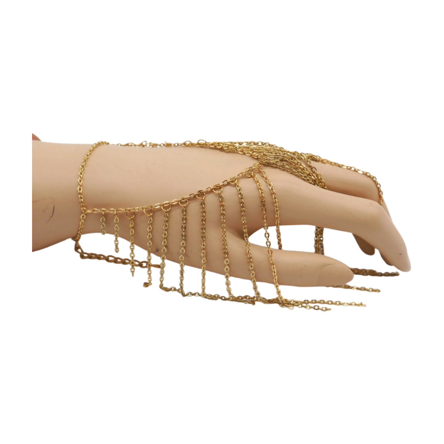 Women Gold Metal Hand Chain Bracelet Multi Strands – alwaystyle4you