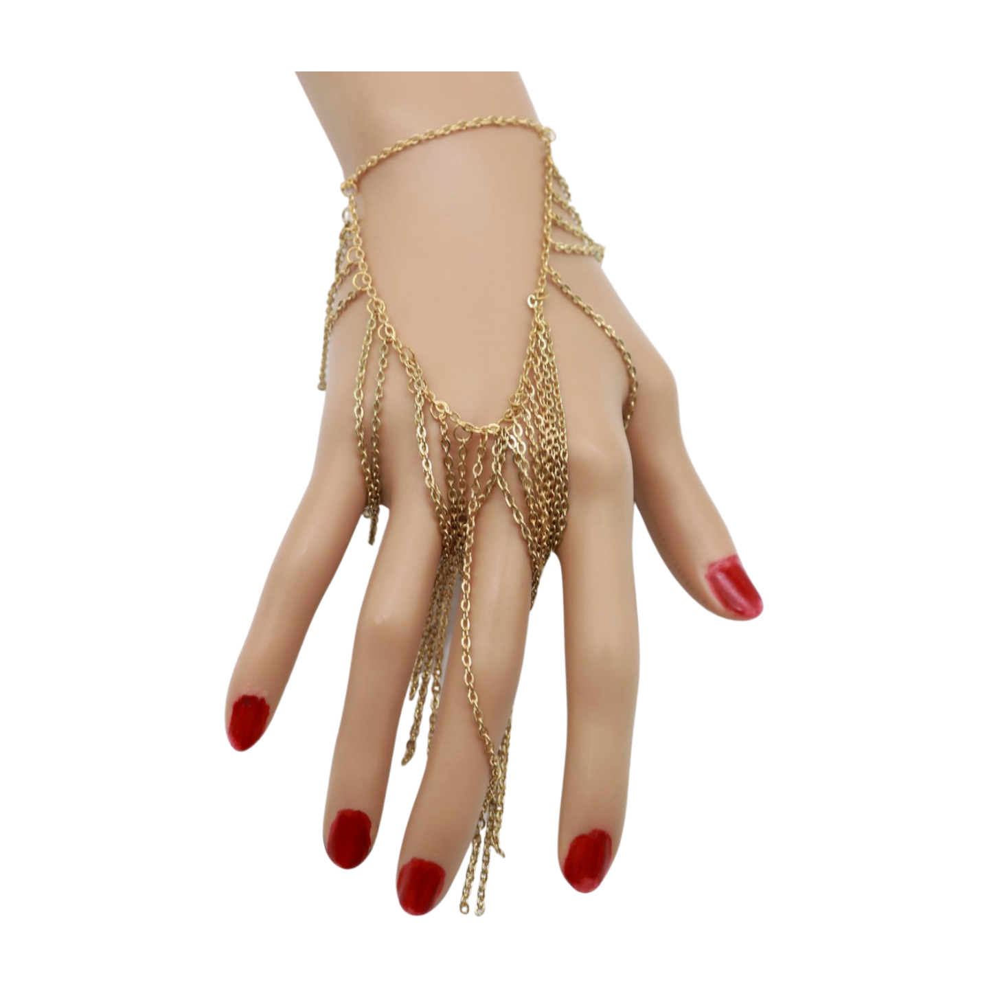 Women Gold Metal Hand Chain Bracelet Multi Strands – alwaystyle4you
