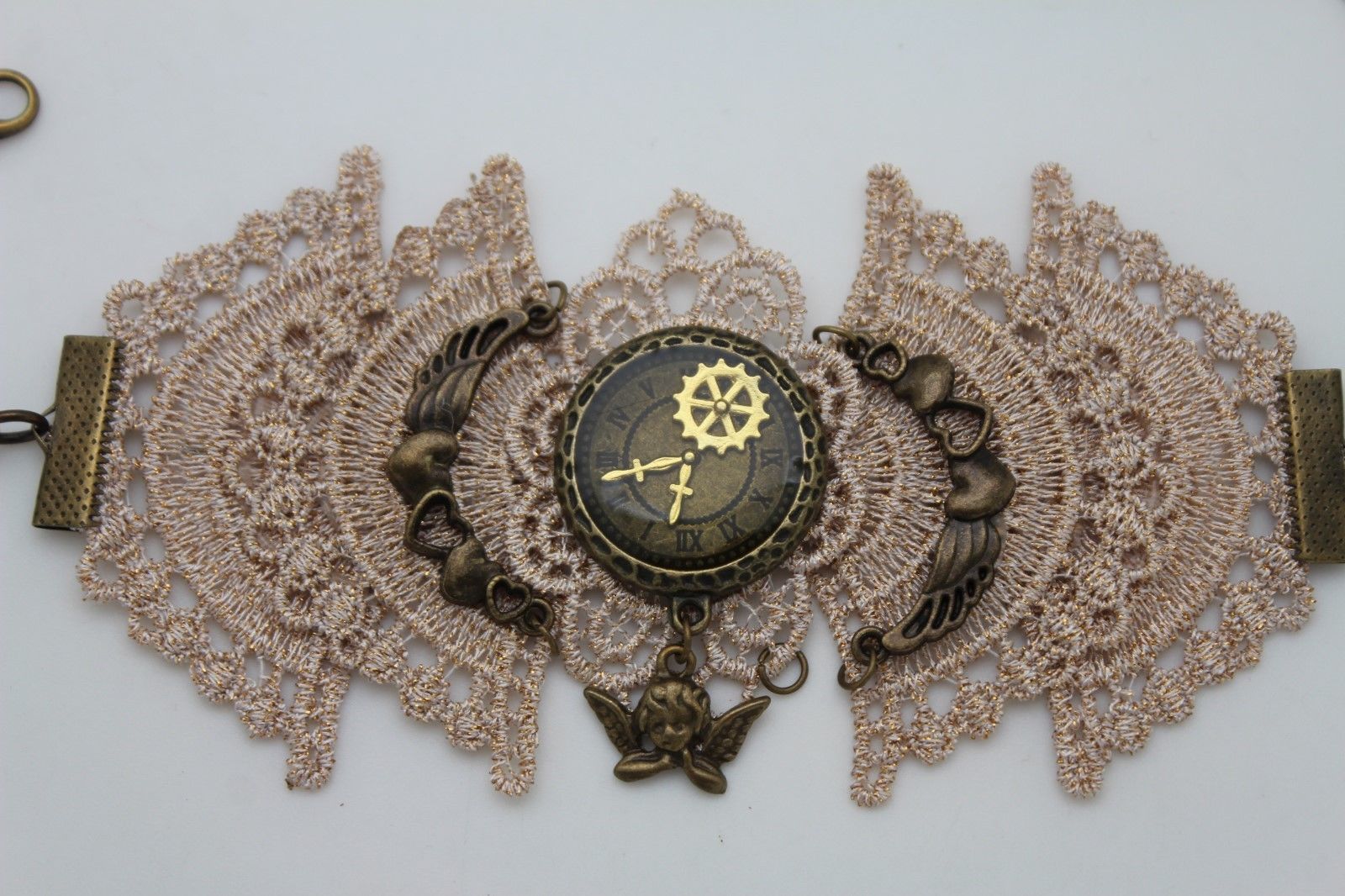 Antique Gold Boot Bracelet Chain Anklet Shoe Charm Lace Steam Punk Clo ...