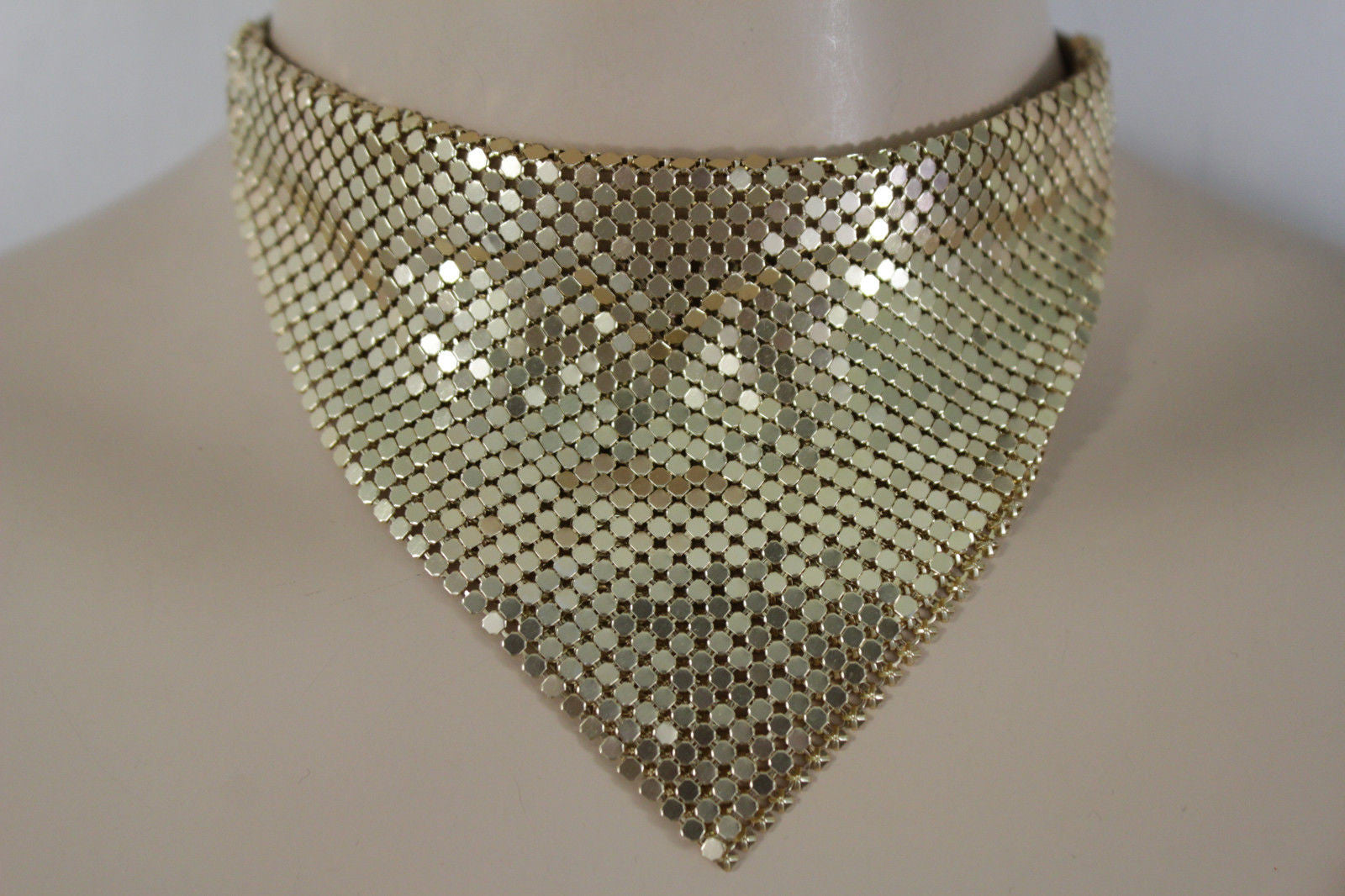 Women Black Gold Mesh Jewelry Short Choker Necklace Bandana ...