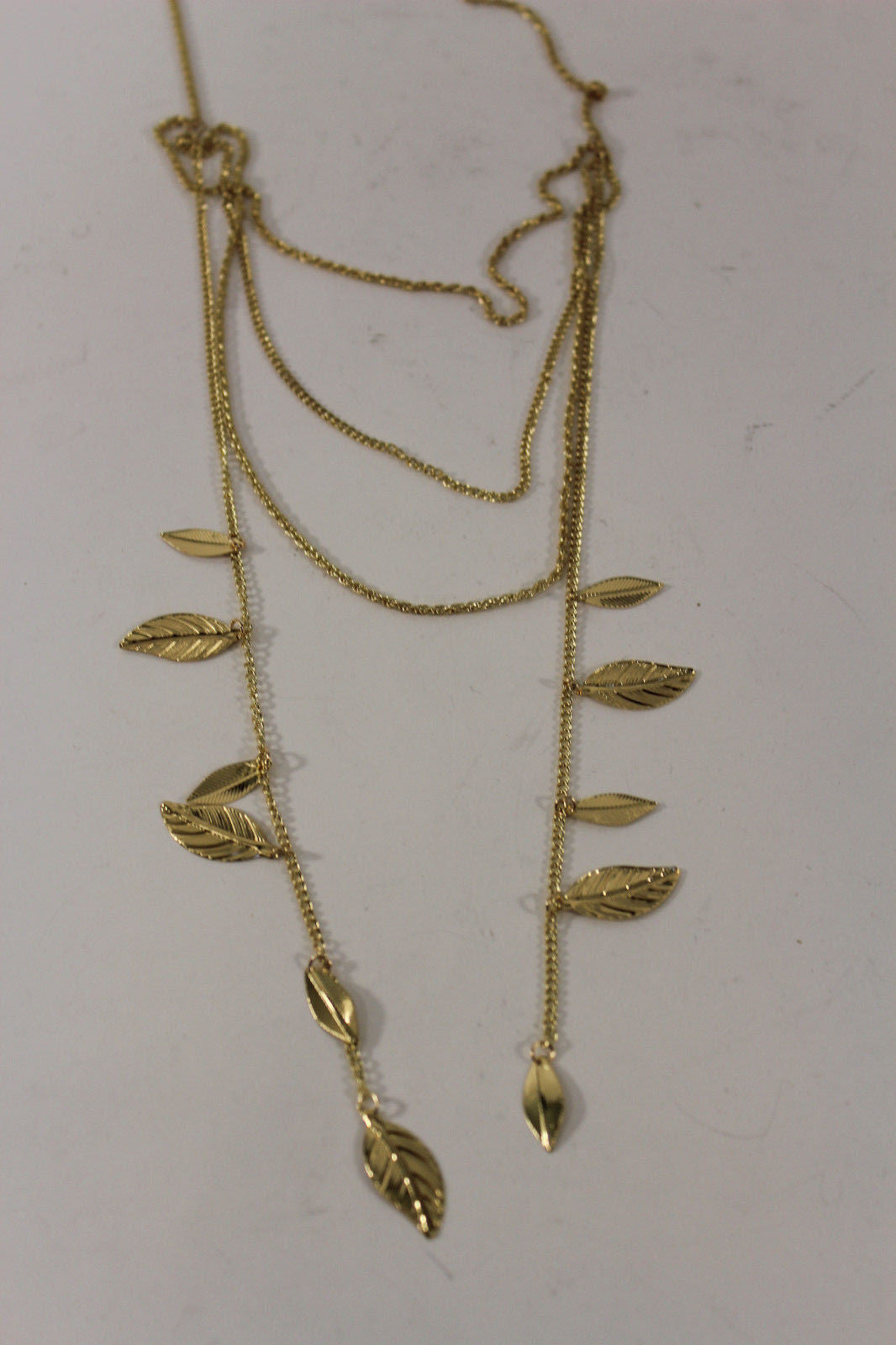 Gold Metal Head Chain Front Forehead Back Face Side Tassle Leaves Stra ...
