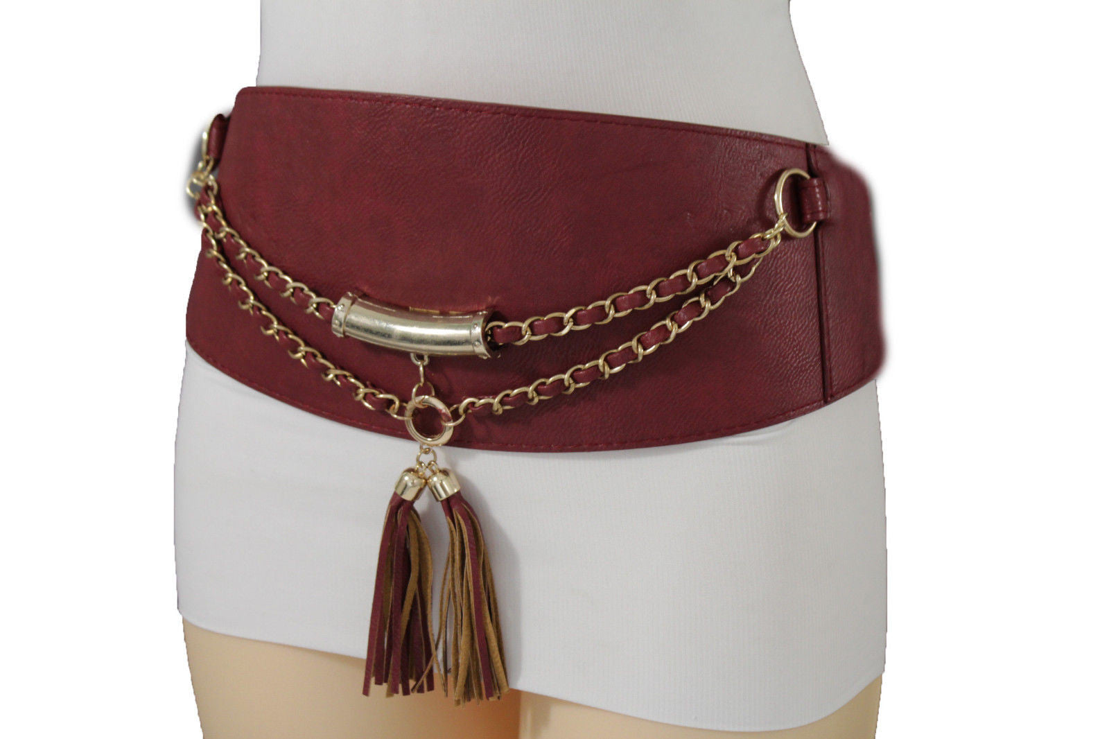 Wide Faux Leather Rope & Tassel Accented Corset Belt – alwaystyle4you
