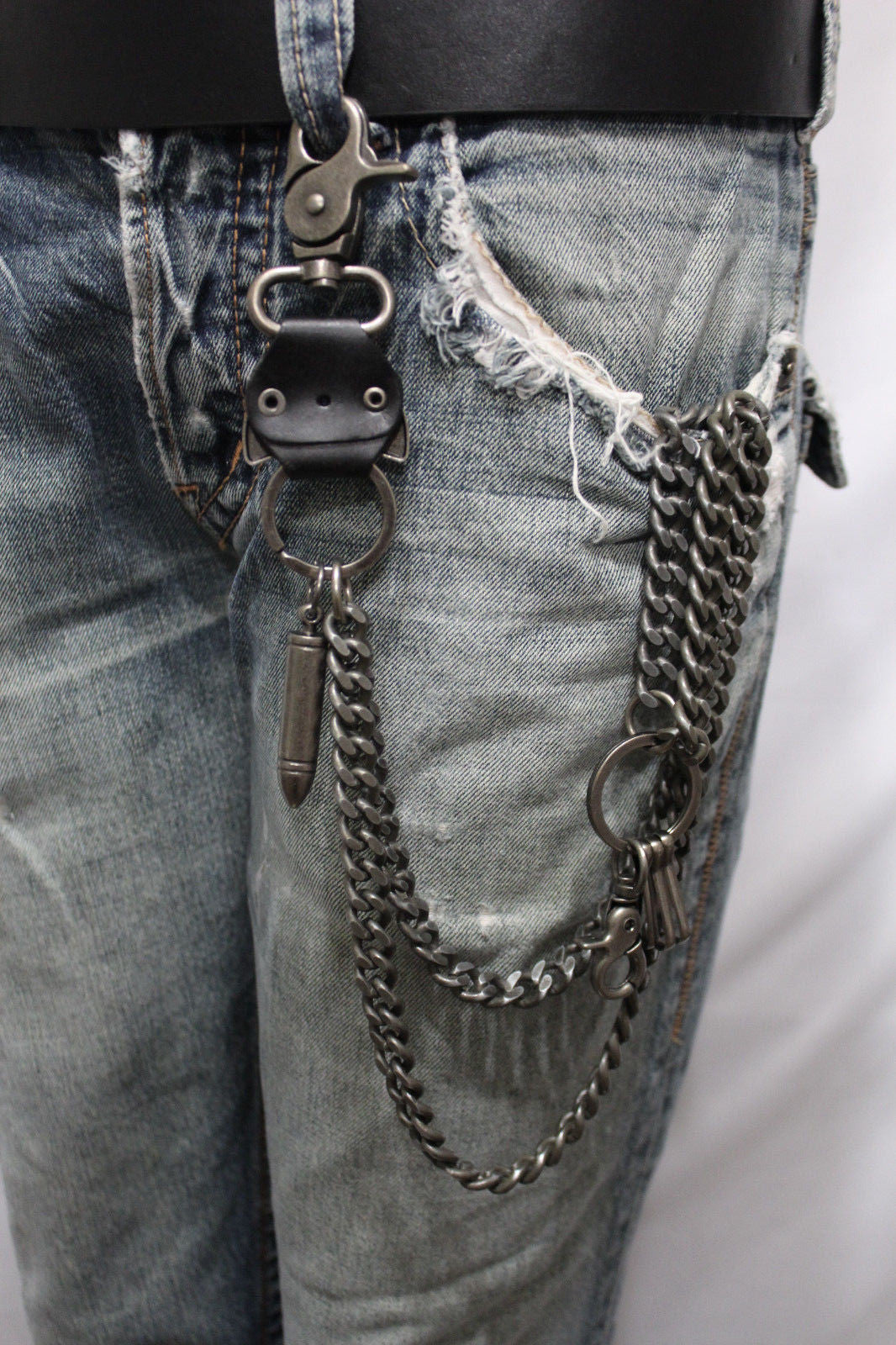 20" Key Holder & Wallet Chain with Guns & Bullet Charm – alwaystyle4you