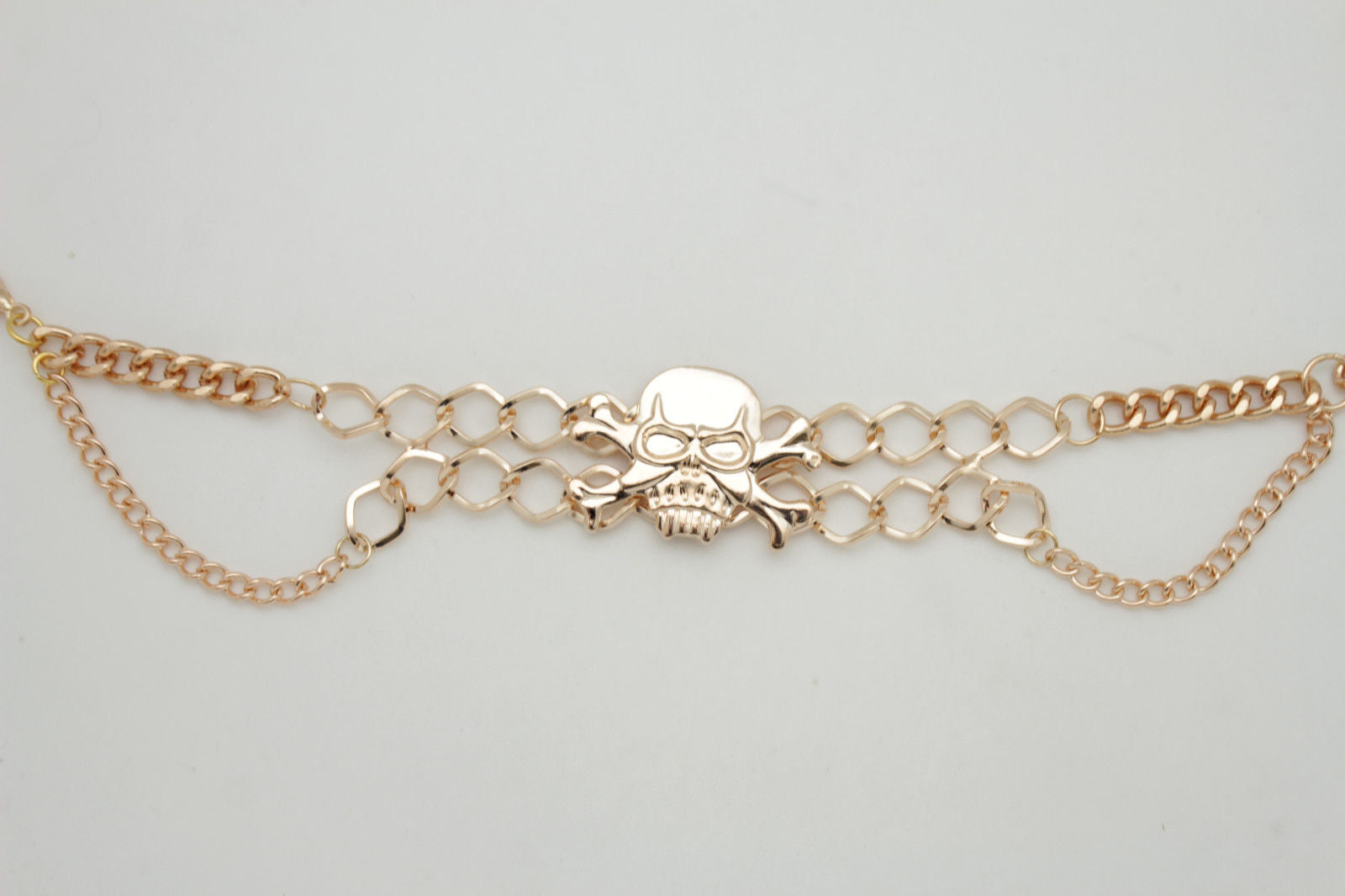 Metal Boot Bracelet Chains Skull Skeleton Bling Anklet Charm Heels ...