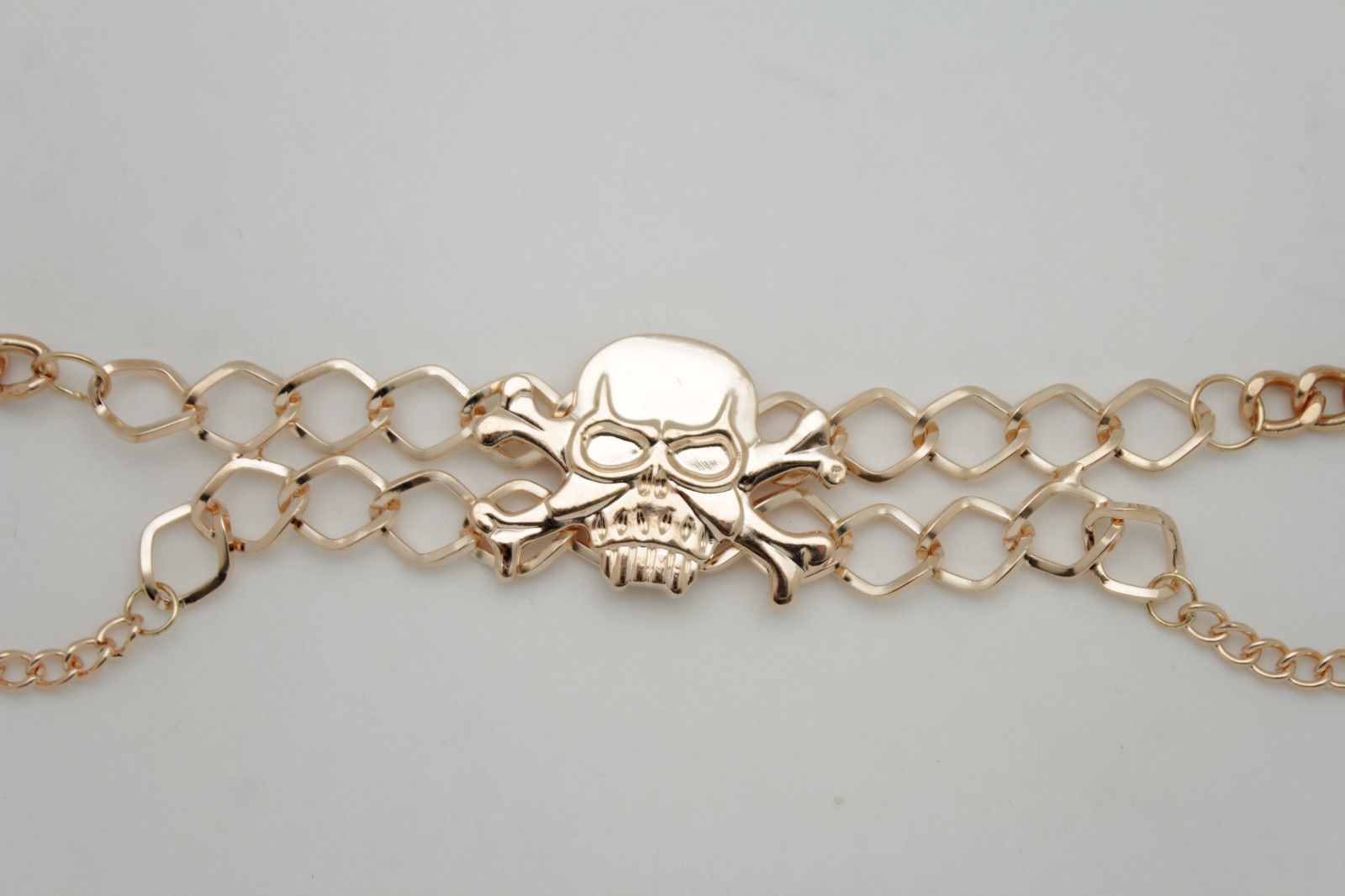 Metal Boot Bracelet Chains Skull Skeleton Bling Anklet Charm Heels ...