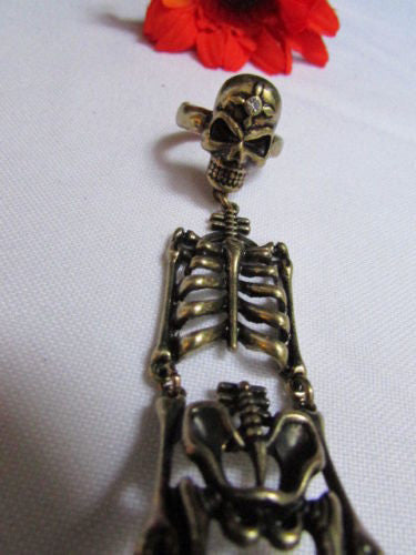 Rusty Gold Hot Hand Chain Bracelet Long Skeleton Skull – alwaystyle4you