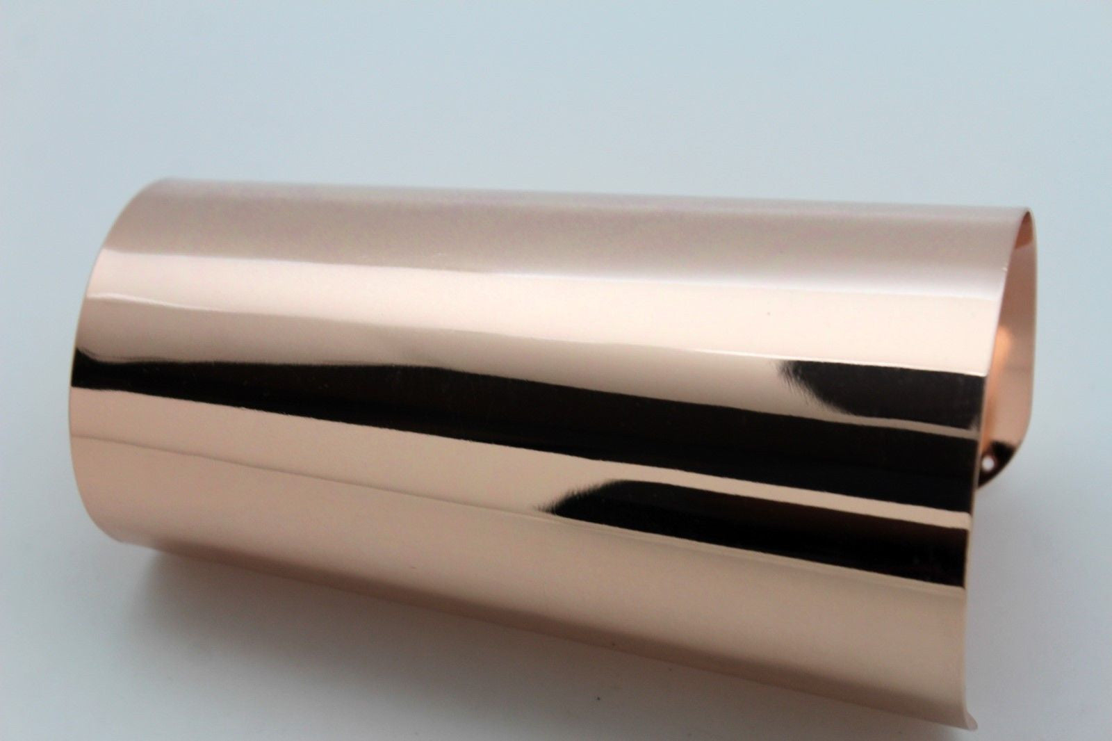 Shiny Light Pink Gold Metal Long Cuff Bracelet Bulky Wonder Fancy Styl ...