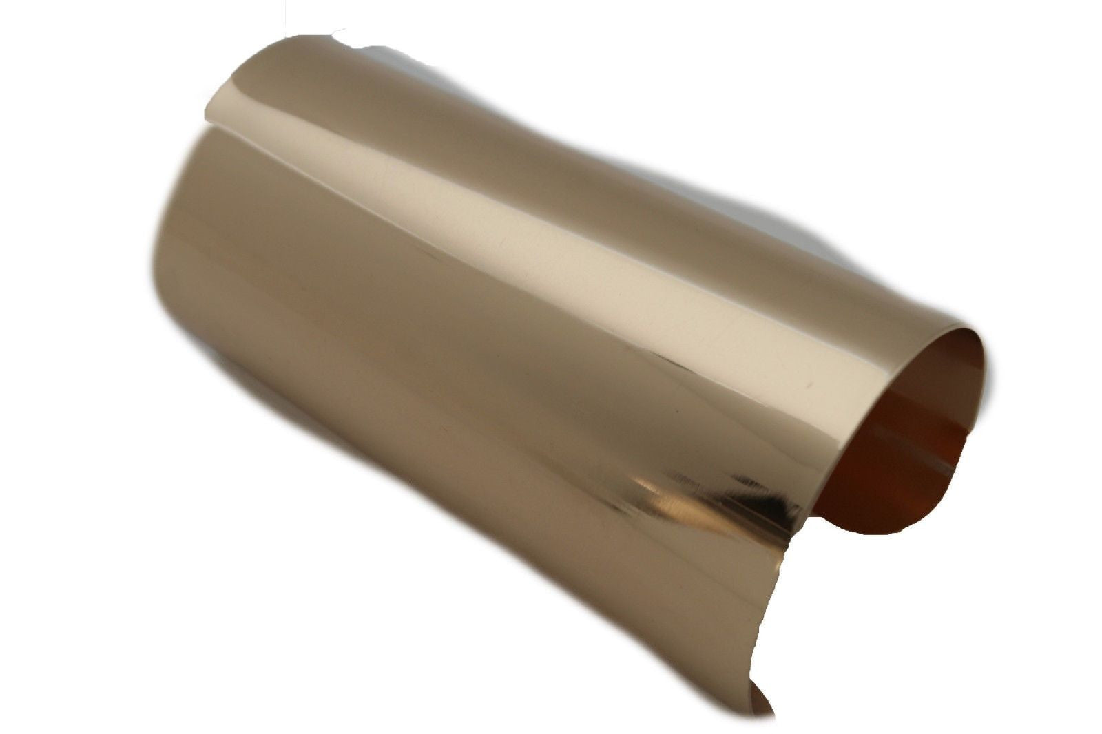 Shiny Light Pink Gold Metal Long Cuff Bracelet Bulky Wonder Fancy Styl ...