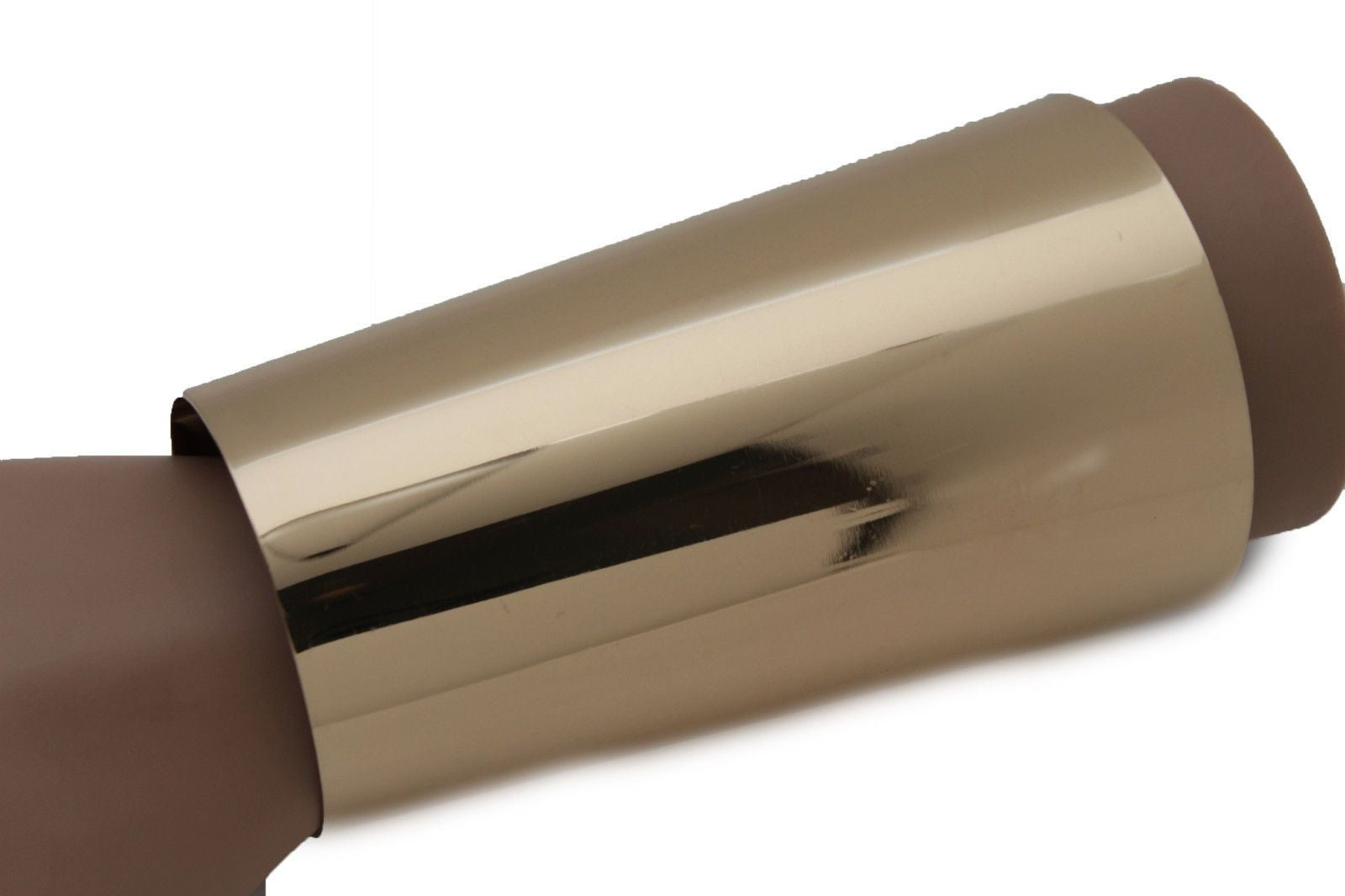 Shiny Light Pink Gold Metal Long Cuff Bracelet Bulky Wonder Fancy Styl ...