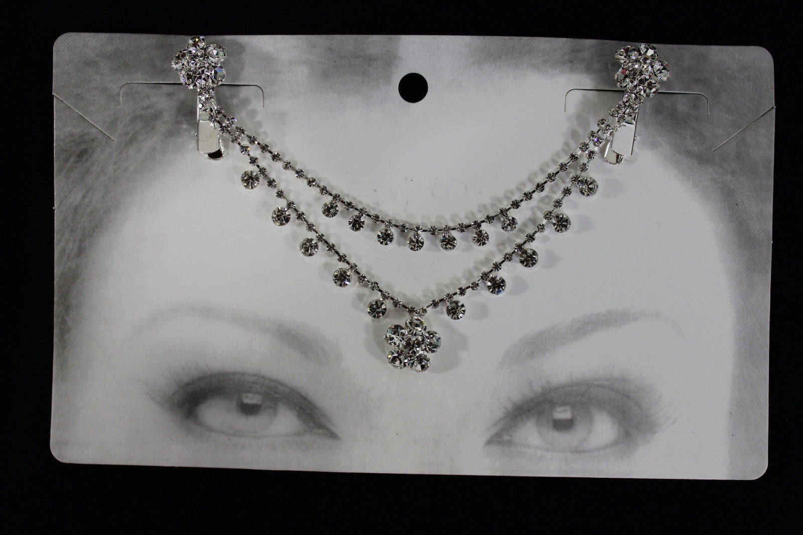 Silver Head Metal Chains Flower Beads Forehead Braids Hair Wedding ...