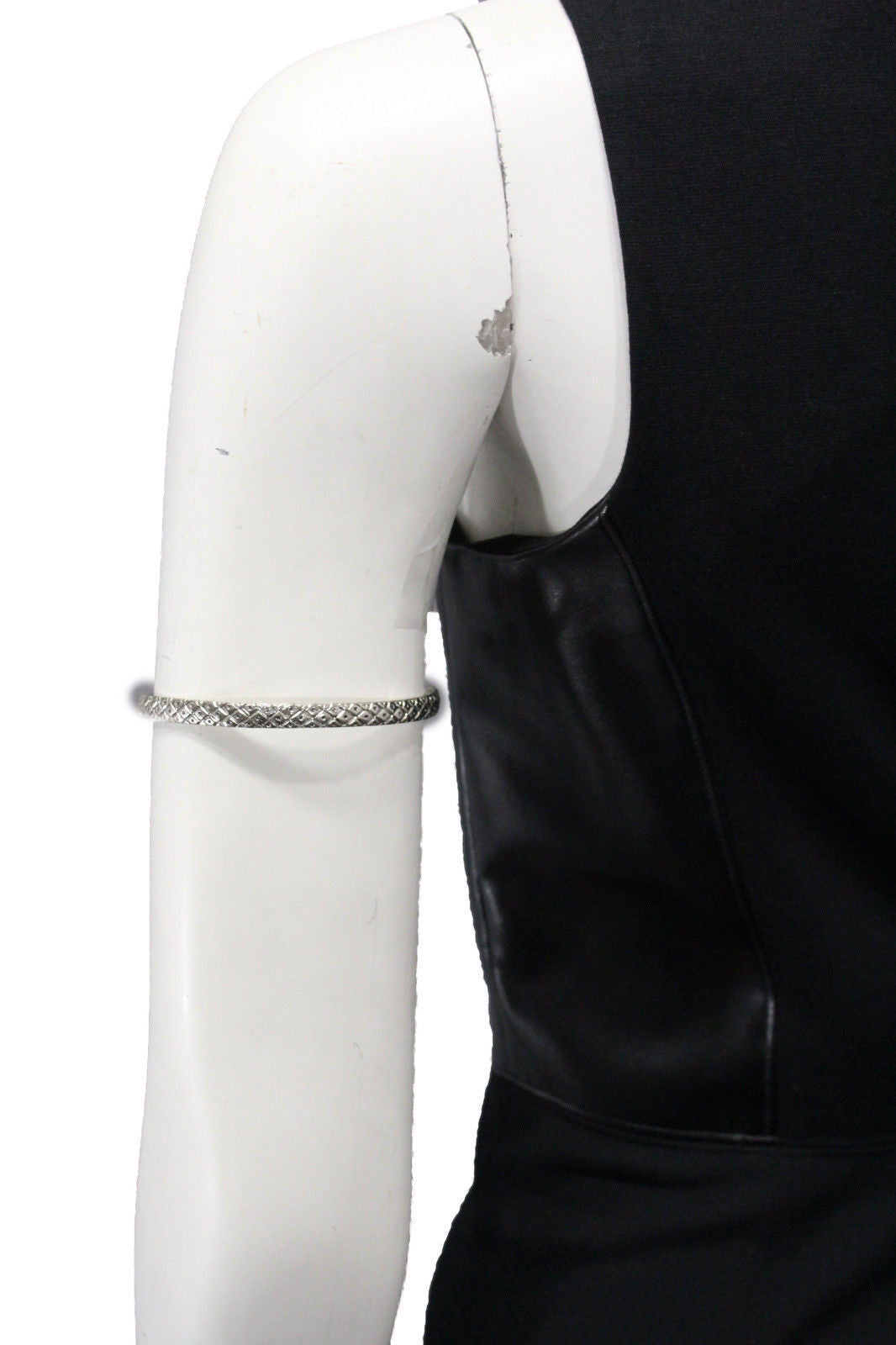 Silver Metal Long Tael Snake Bangle Upper Arm Cuff Bracelet ...