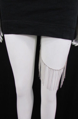 Silver Metal Trendy Long Leg Armor Chains Body Tassel – alwaystyle4you