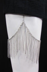 Silver Metal Trendy Long Leg Armor Chains Body Tassel – alwaystyle4you