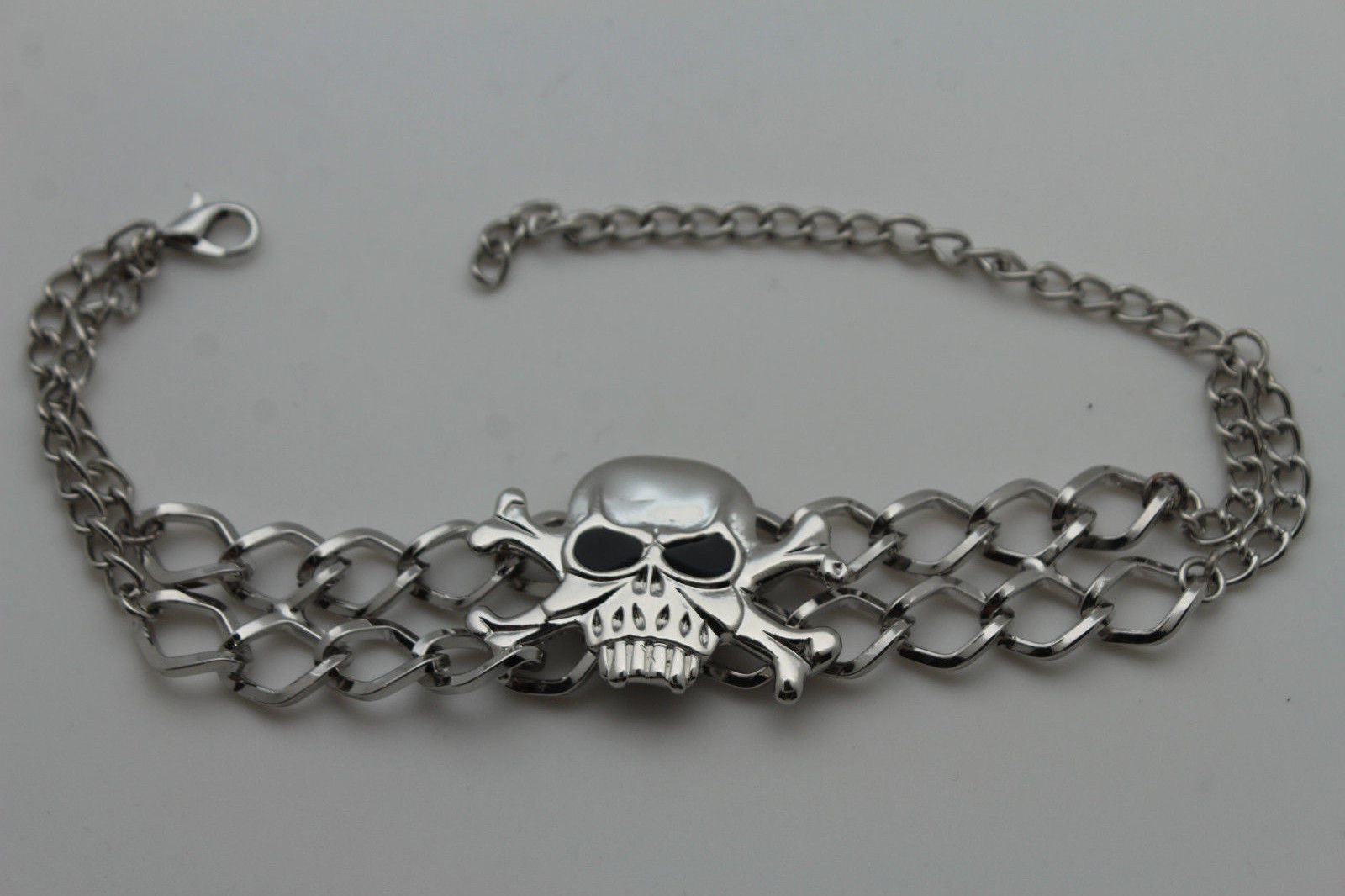 Metal Boot Bracelet Chains Skull Skeleton Bling Anklet Charm Heels ...