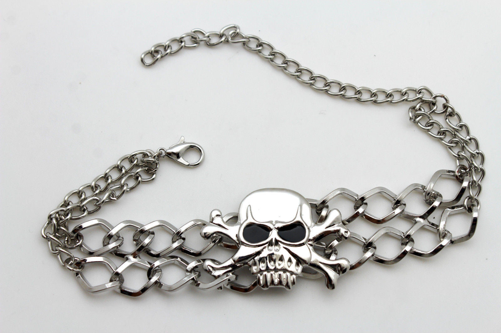Metal Boot Bracelet Chains Skull Skeleton Bling Anklet Charm Heels ...
