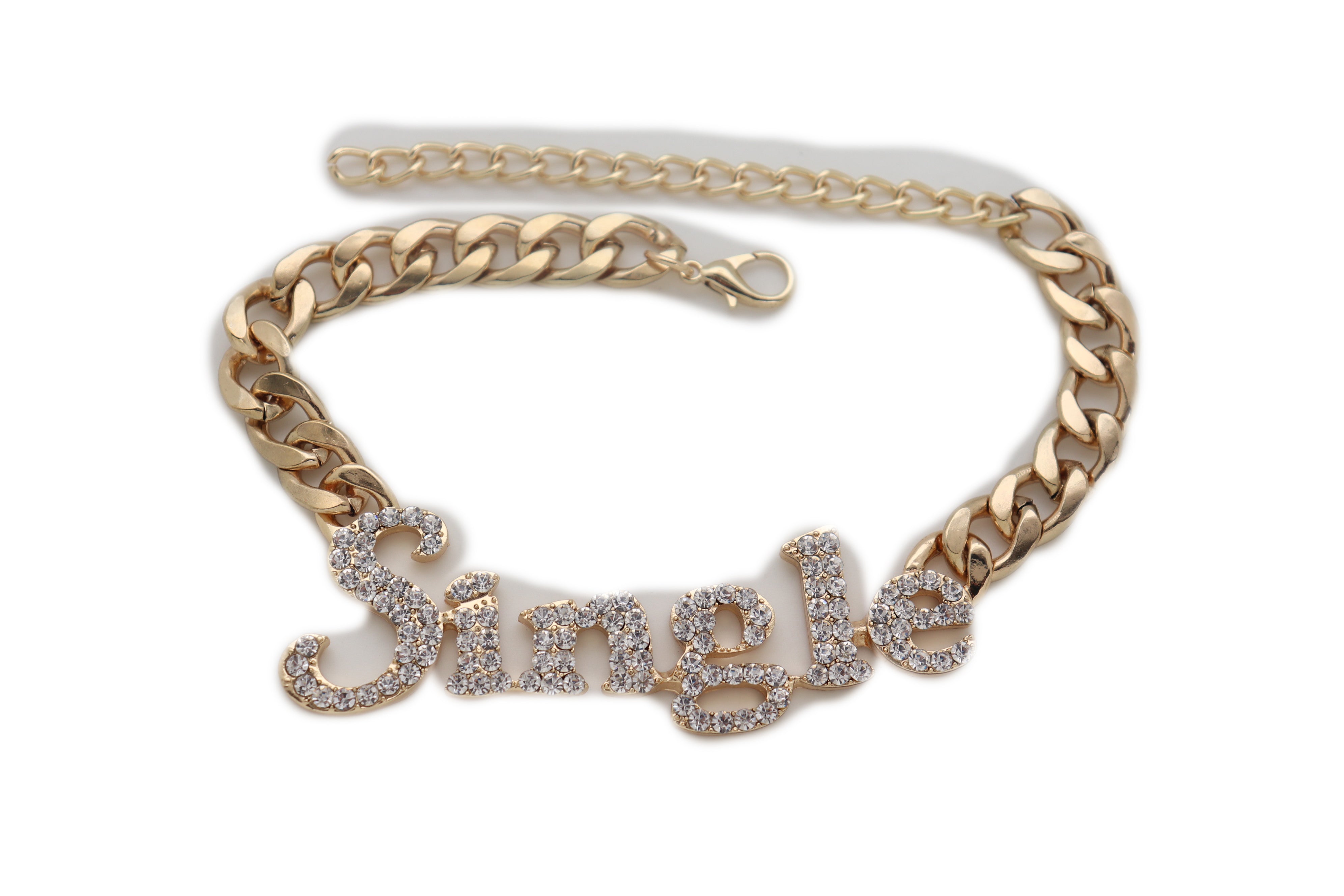 Women Gold Metal Boot Chain Bracelet Anklet Heel Shoe SINGLE Charm Bli ...